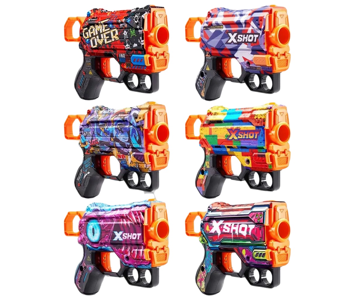36515 Blaster X-SHOT SKINS MENACE, ZURU, 8 cartuse